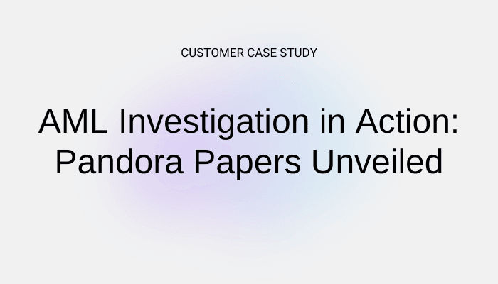 AML Investigation in Action: Pandora Papers Unveiled